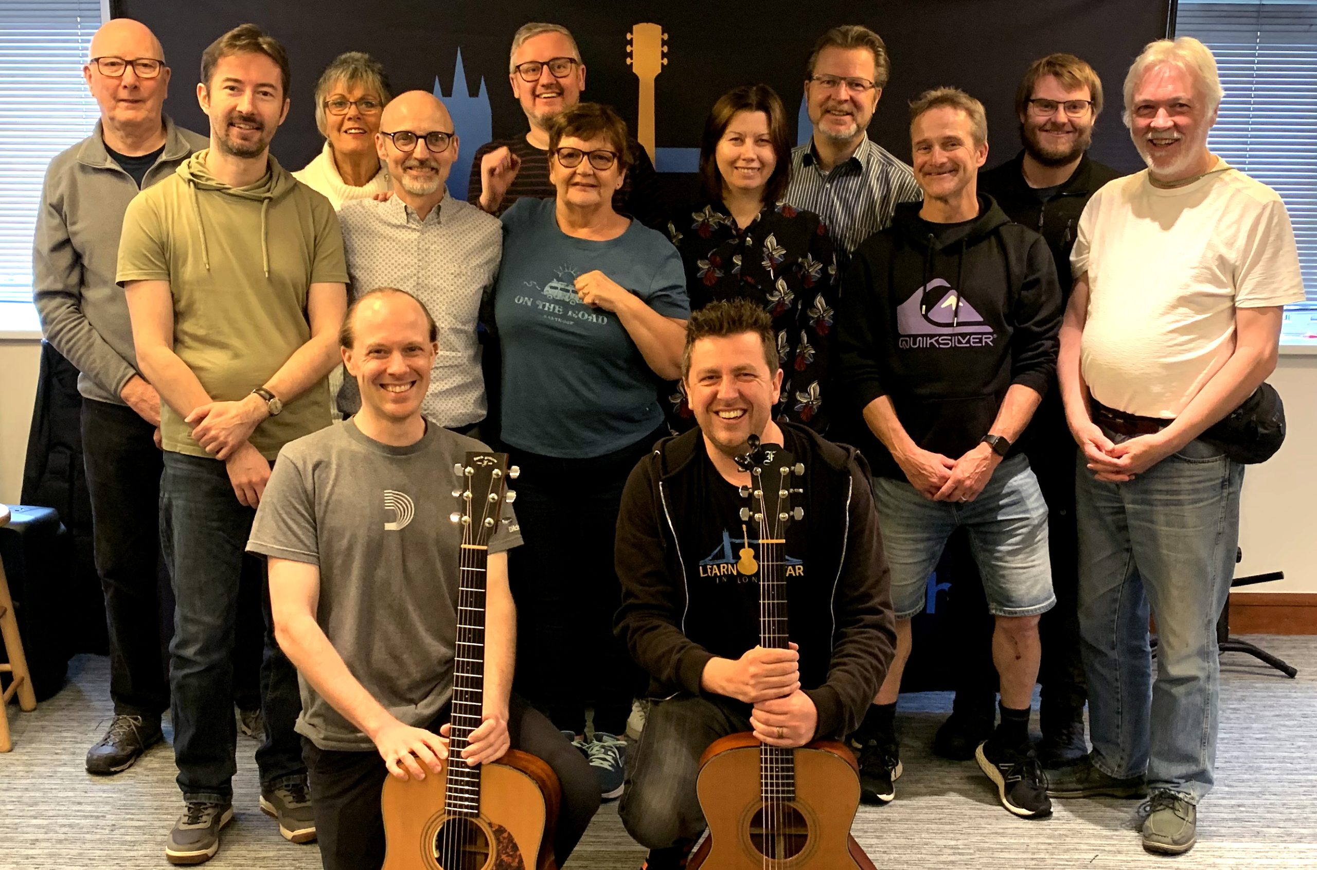 Group Picture - April 2023 - LearnGuitarInLondon.com - Drue James